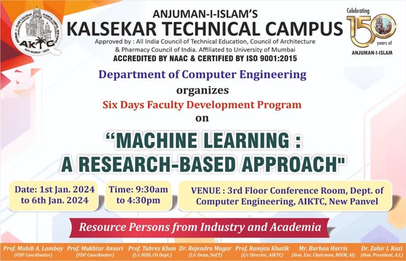 Machine Learning - A Research Based Approach - Kalsekar Technical Campus