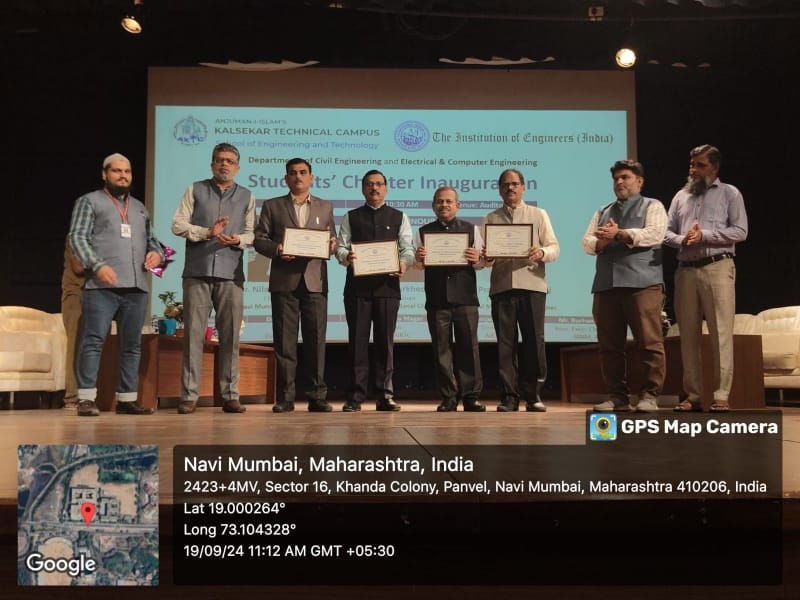 Inauguration IEI Student's Chapter - Kalsekar Technical Campus